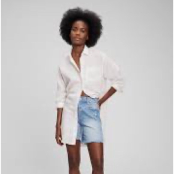 GAP | Tops | Womens Gap Linen Weekend Tunic Shirt Xs | Poshmark